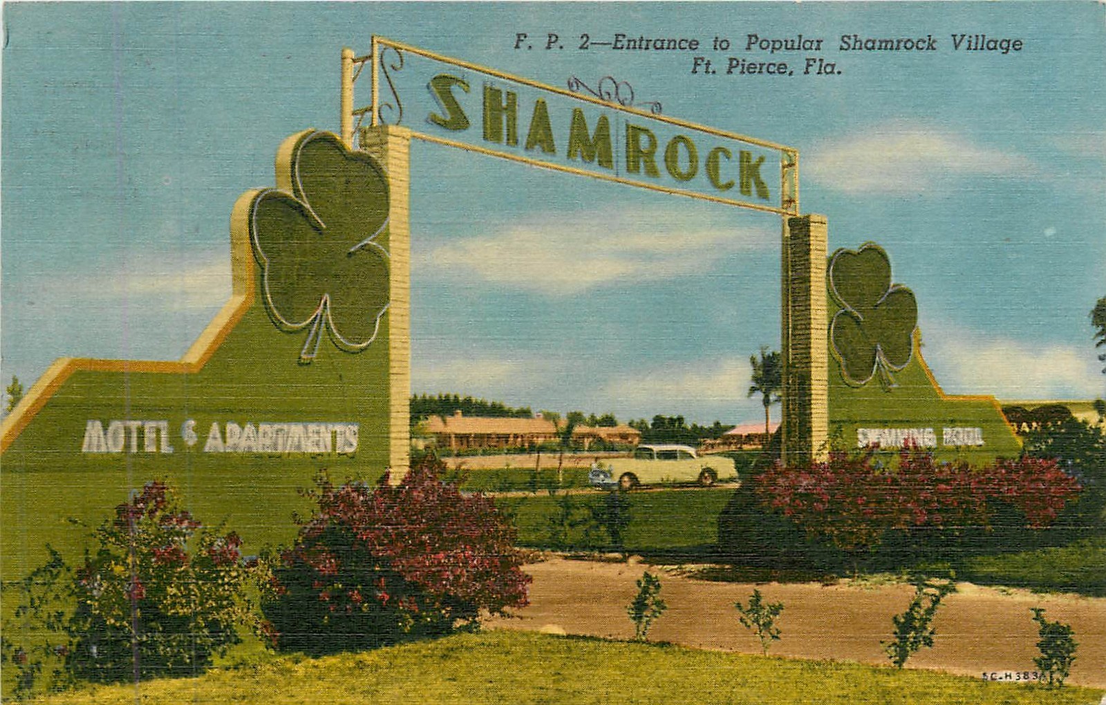 Florida, FL, Ft Pierce, Entrance to Popular Shamrock Village Linen ...