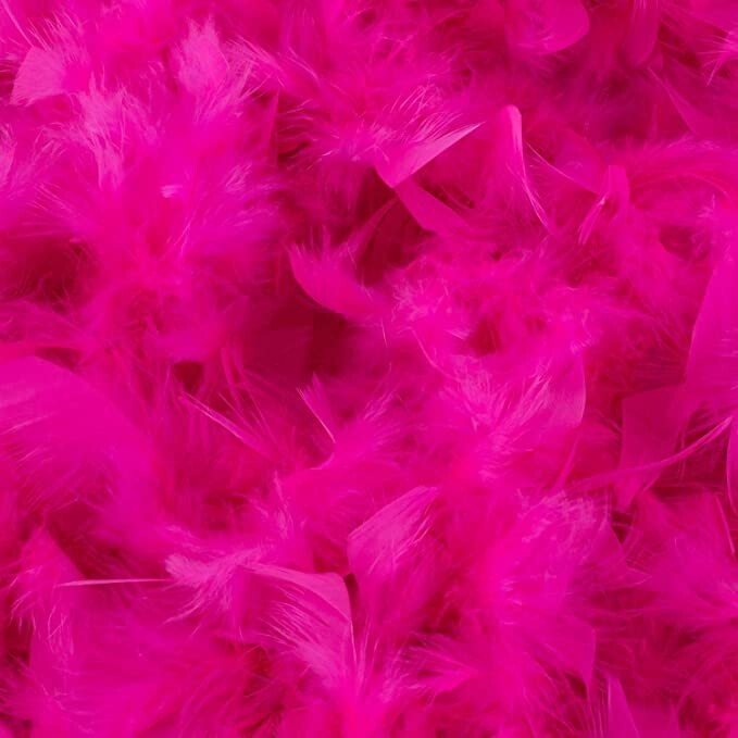 NEW! Beautiful 6 foot Hot Pink Feather Boa Flapper Costume Saloon Girl ...
