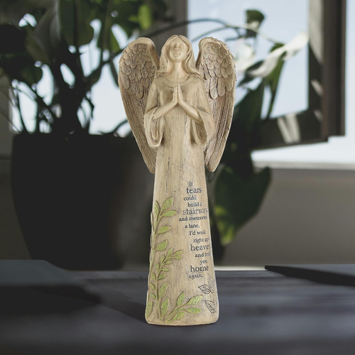 13" H Guardian Angel Resin Statue for Home Decoration, Praying ...