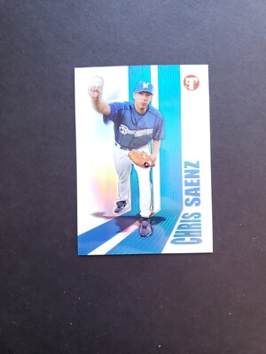 2004 Topps Pristine Uncirculated Refractor /999 Chris Saenz #167 Rookie ...