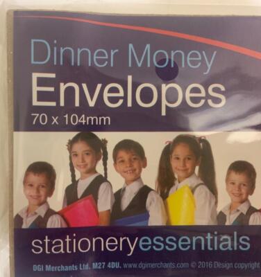 School Dinner Money Envelopes 70 X 104 mm Small Money Bags Wages coin ...