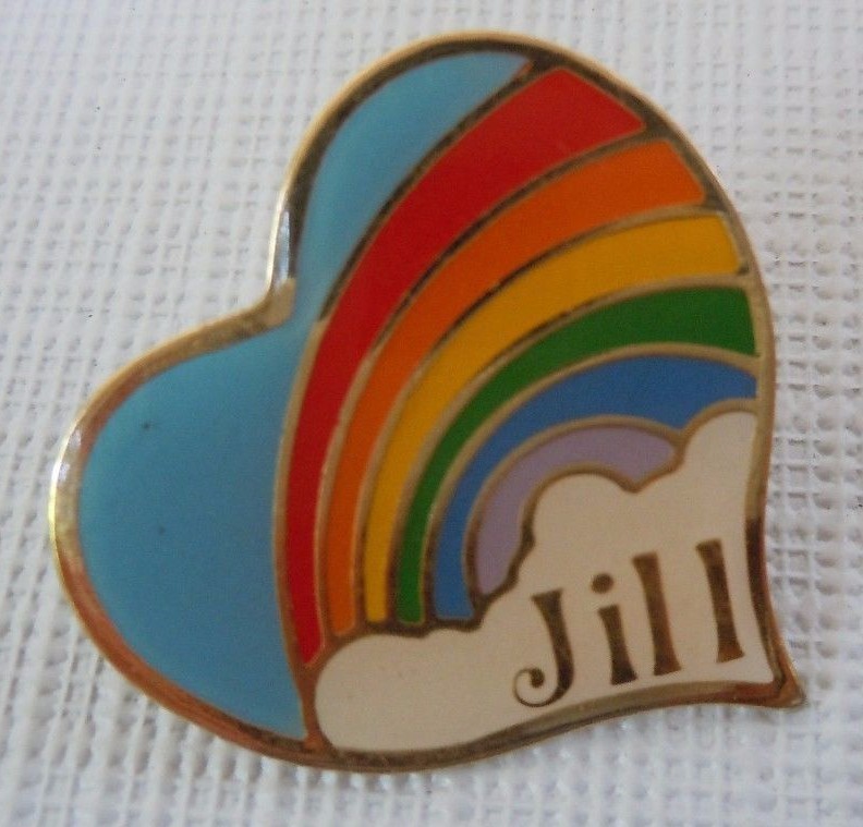 Vintage Rainbow Heart Personalized Pin Many Names to Choose From | eBay