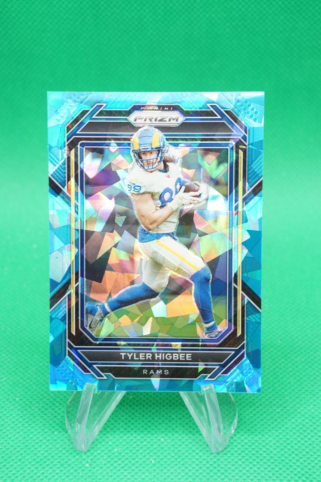 2022 Prizm Base Prizm Blue Ice SP /99 #163 Tyler Higbee Los Angeles ...