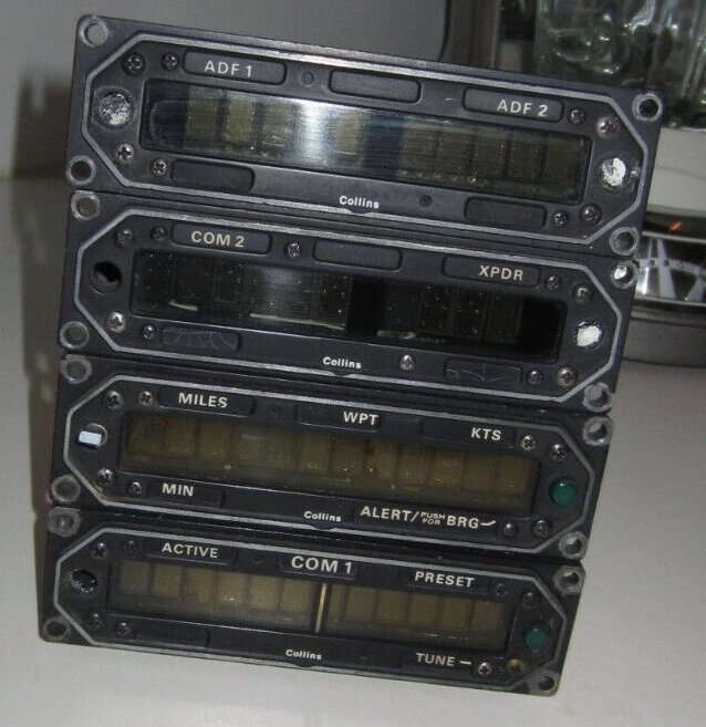 AVIONICS LOT 1 STACK OF 4 COLLINS VARIOUS REMOTE READOUT UNITS USED AR ...