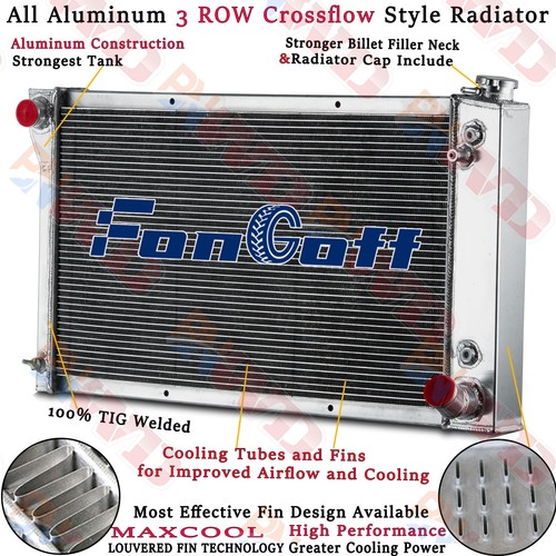 369 3 Row Aluminum Radiator For 67-1972 Chevy C/K C10 C20 C30 K10 GMC ...