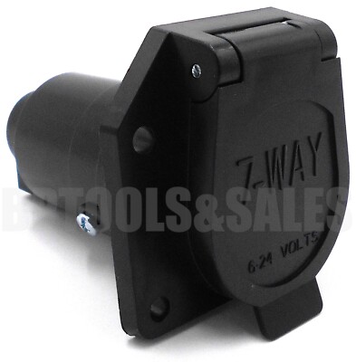 7 WAY Round Trailer Connector Female RV Light Plug Connector 7 Poles | eBay