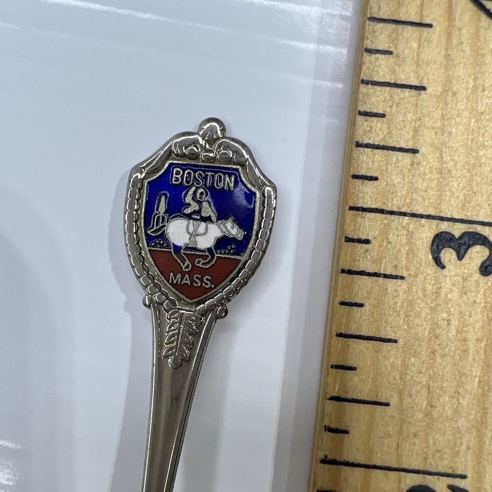 Boston Massachusetts Enamel Crest Horse Old State Bunker Vintage ...