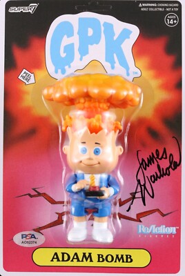 Autographed James Warhola PSA Garbage Pail Kids Adam Bomb 5" Figure GPK ...