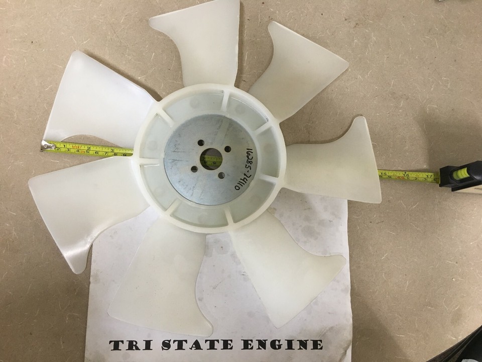 Genuine OEM Kubota Suction 7 Blade Fan 370mm 16285-74110 V1505 D1105 ...