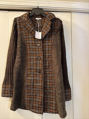 Women’s Sioni Plaid Jacket NWT M | eBay