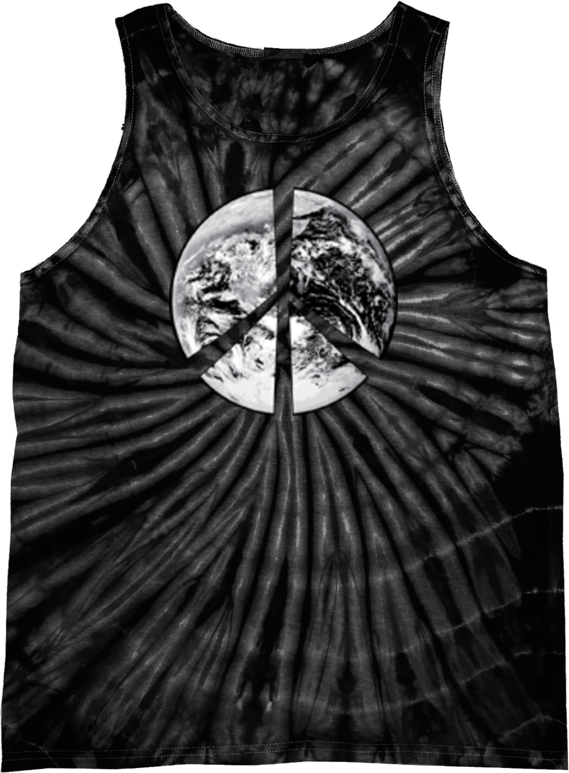 Buy Cool Shirts Peace Tank Top Earth Sarellite Symbol Tie Dye Tanktop ...