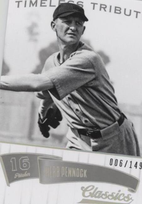 2014 Panini Classics - Herb Pennock #6 Silver Timeless Tributes /149 ...