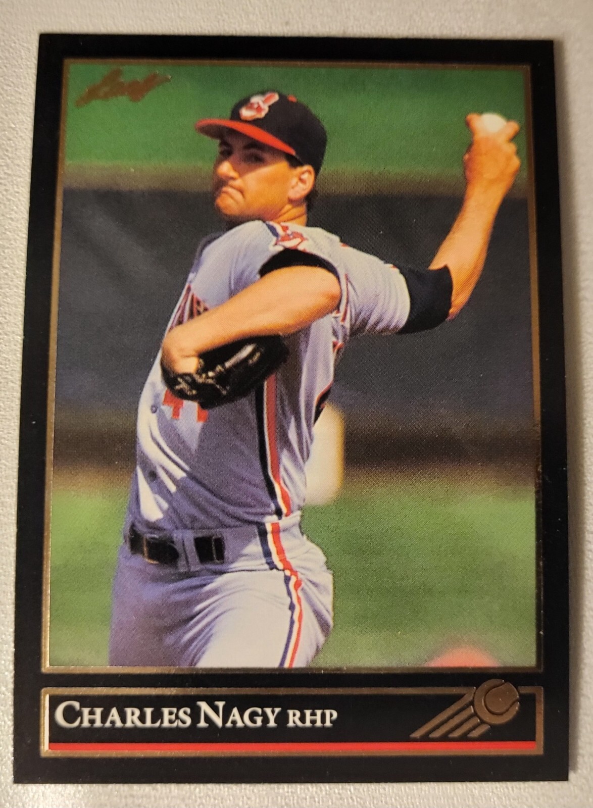 1992 Leaf Black Gold Cleveland Indians Baseball Card #115 Charles Nagy ...