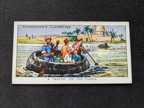 1936 Churchman's Story of Navigation Card # 5 A "Guffa" on the Tigris ...