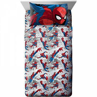 The Amazing Spider-Man 3-Piece Twin Sheet Set Bedding Multi-Color | eBay