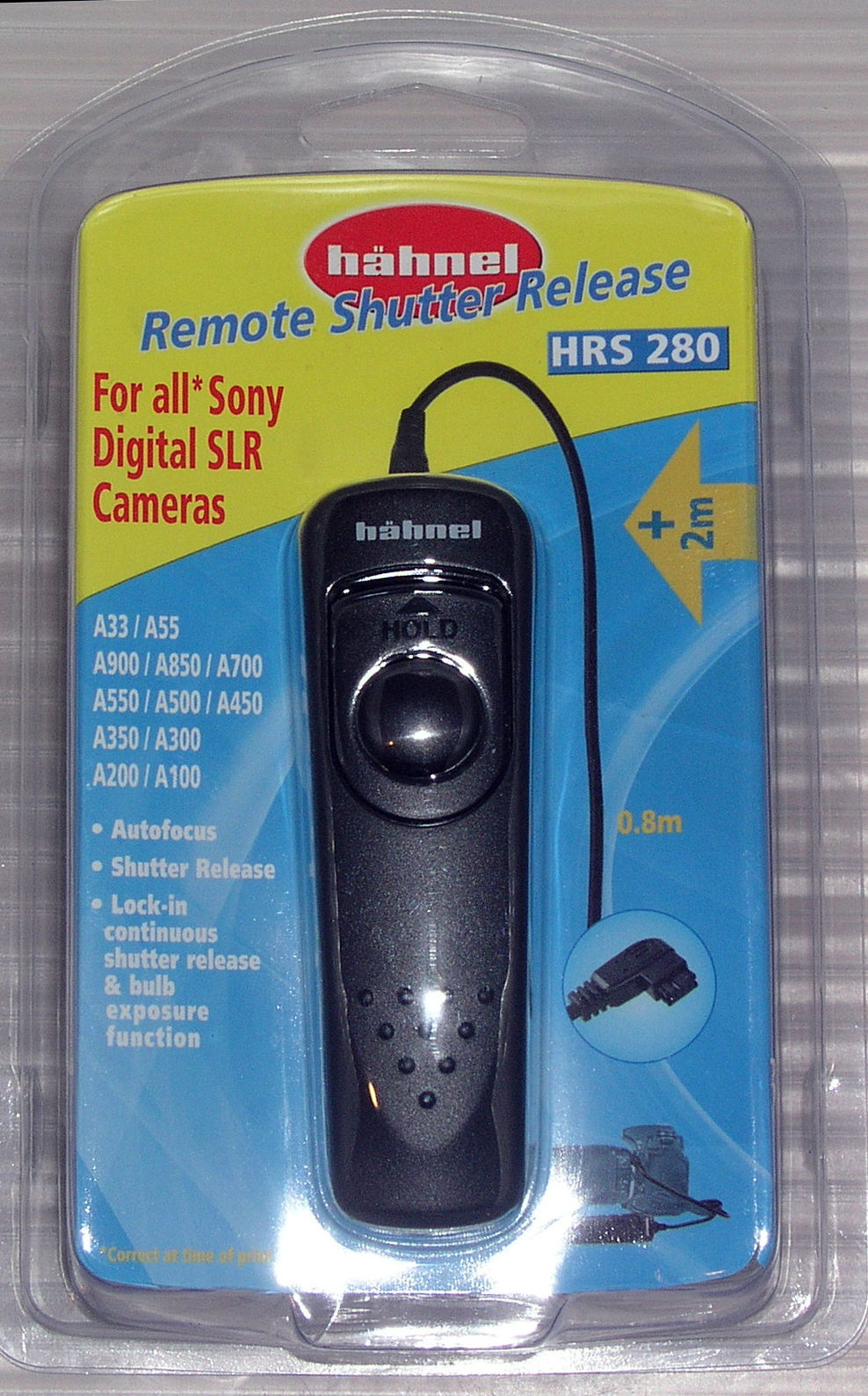 Hahnel HRS 280 Remote Shutter Release for Sony DSLR cameras ...