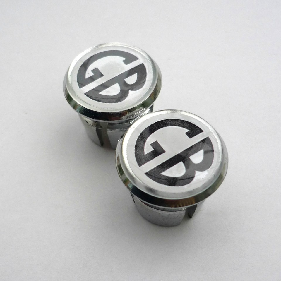 Vintage GB Gerry Burgess Chrome Racing Bar Plugs, Caps, Repro | eBay