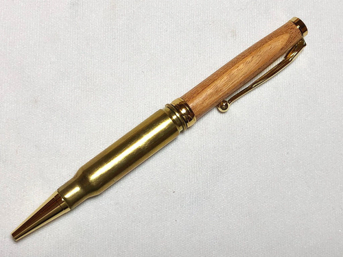 308 caliber bullet pen made with maple and a genuine brass casing. go ...