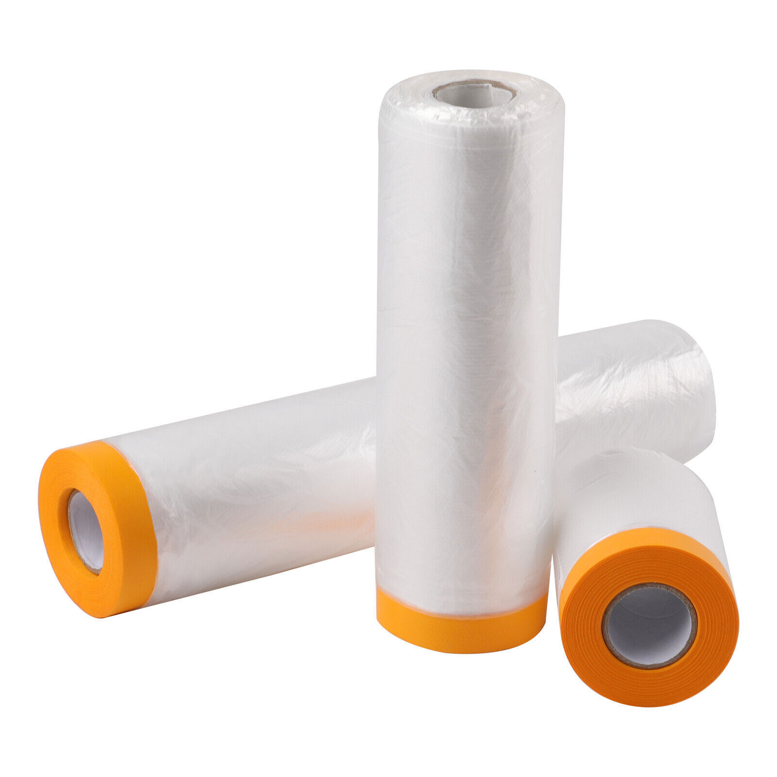 3 Roll 65FT Pre taped Masking Paper Car Auto Painter Sheet Paint Tape ...