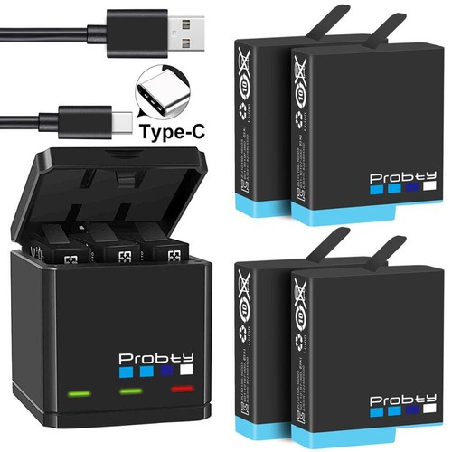 For GoPro Hero 7 8 Black Battery Charging 2 3 + batteries Charger Go ...