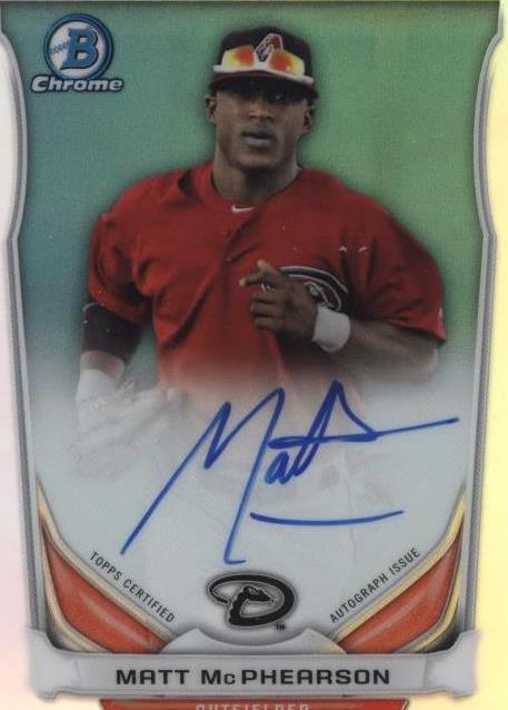 2014 Bowman Chrome - Prospect Autographs Matt McPhearson #BCAP-MMC ...