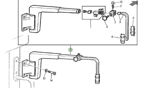 Genuine John Deere 6400 Telescopic Mirror Arm Left Hand AL77483 | eBay