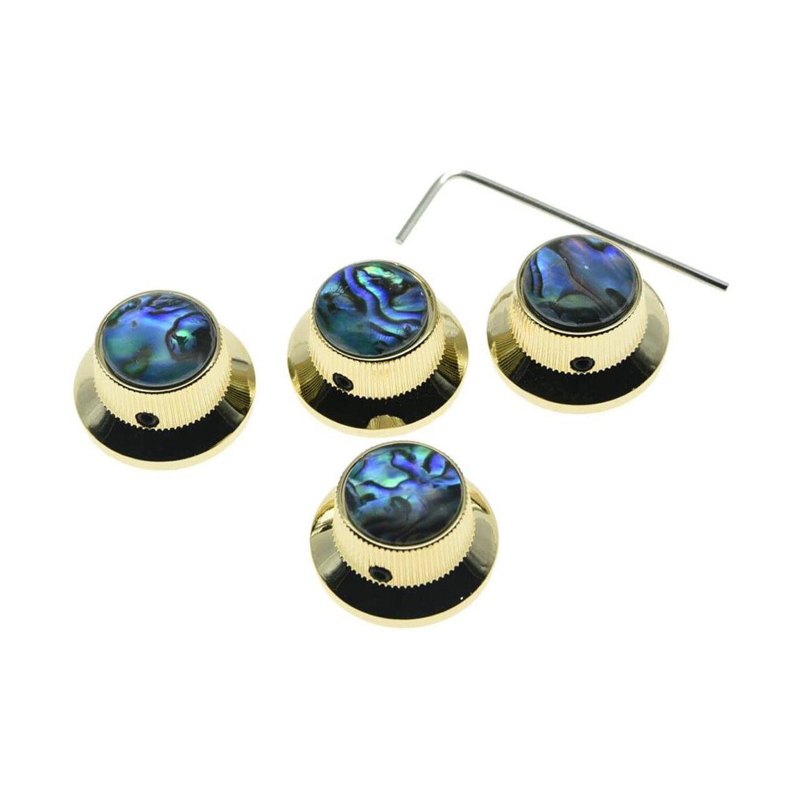 4x Guitar Knobs Abalone Top Hat Knob Metal Bell Knobs for Guitar Bass Parts Gold | eBay