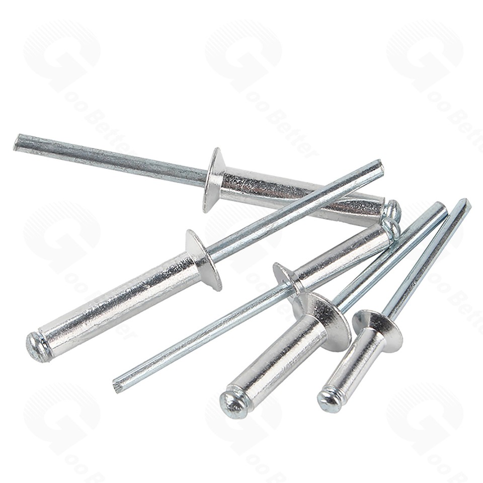 1/8" 5/32" 3/16" Aluminum Blind Pop Rivet Countersunk Flat Head Length ...