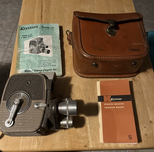 Vintage Keystone K-26 Triple Lens Model 8mm Movie Camera W ...