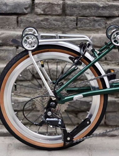 CRANSTON R9 16 inch 9-speed three fold adult ultra light green folding ...