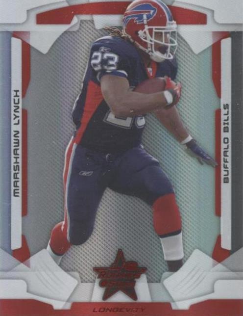 2008 Leaf Rookies & Stars Longevity - Marshawn Lynch #11 Ruby /249 for ...
