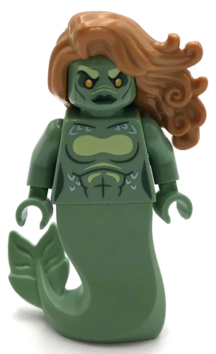 Lego New Merperson Sand Green Body Medium Nougat Wavy Hair Harry Potter ...