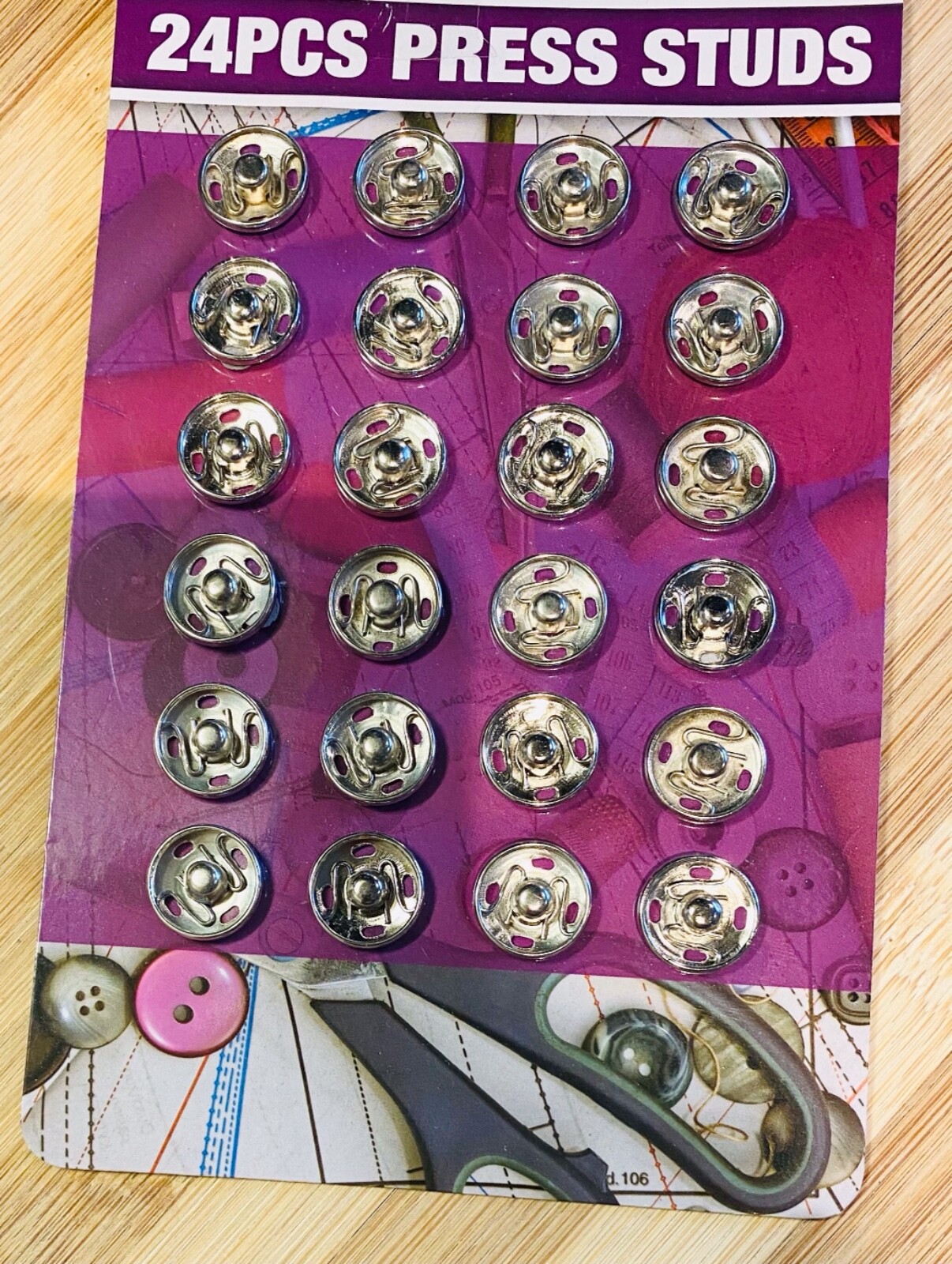 Silver Metal Press Studs Snap Fasteners Poppers Sewing Sew Mixed Sizes ...