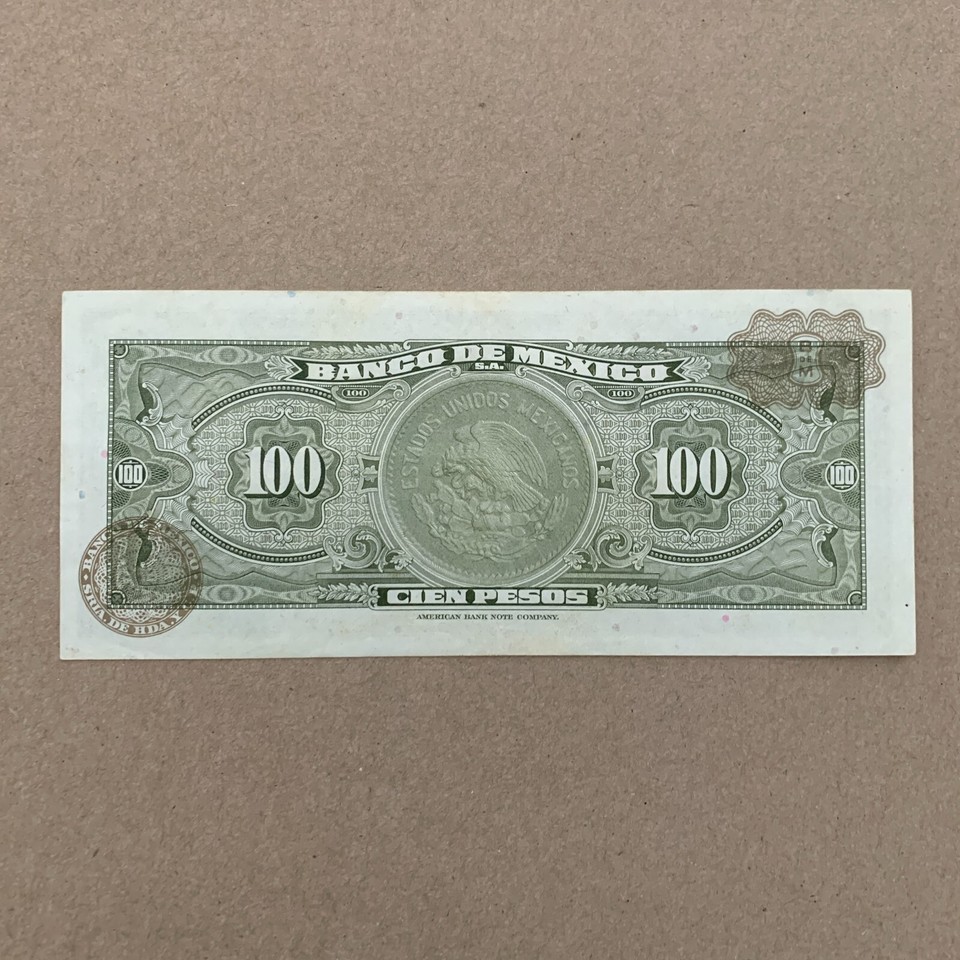Mexican 100 Pesos Billetes 1972 Mexico Currency Banknote Paper Money ...