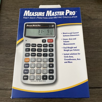 Calculated Ind. Measure Master Pro Calculator Model 4020 FAST SHIP ...