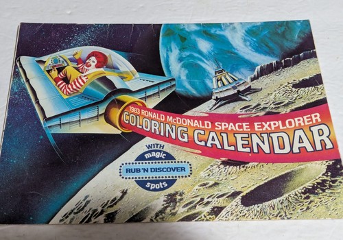 1983 Ronald McDonalds Space Explorer Coloring Calendar - Vintage ...