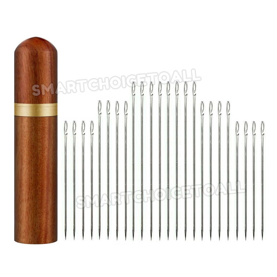 Stainless Steel Self-threading Needles Opening Sewing Darning Needles ...