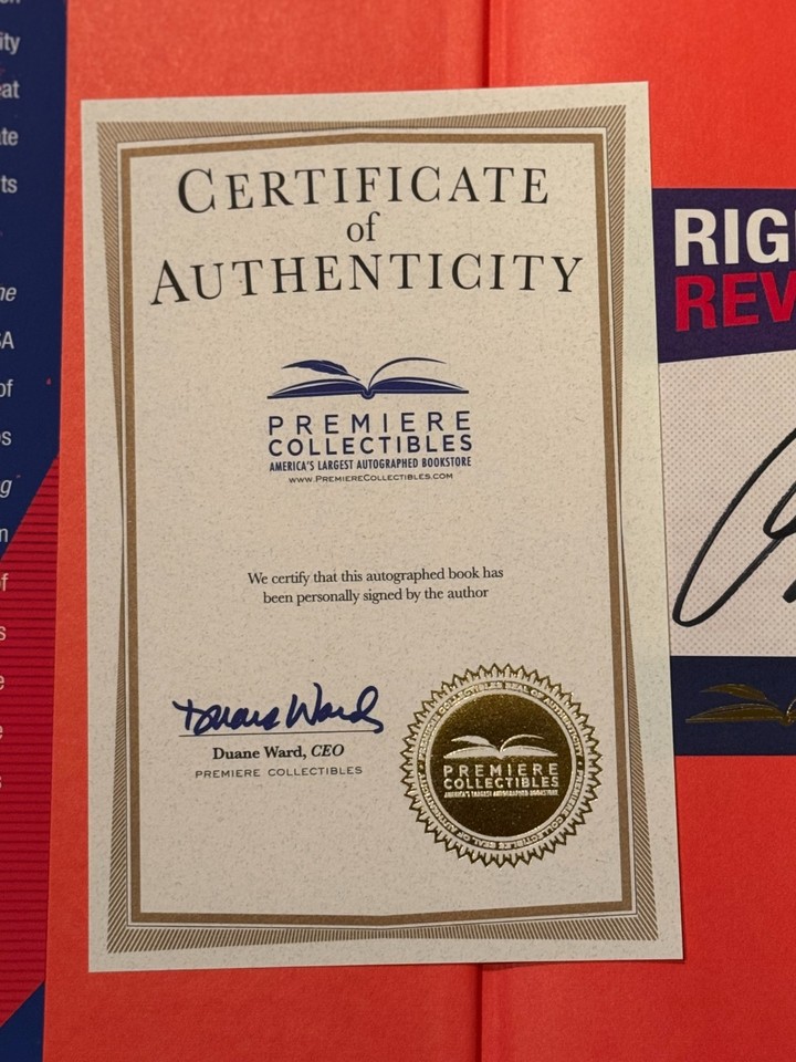 Charlie Kirk - Signed Hardcover "Right Wing Revolution" Book (Brand New ...