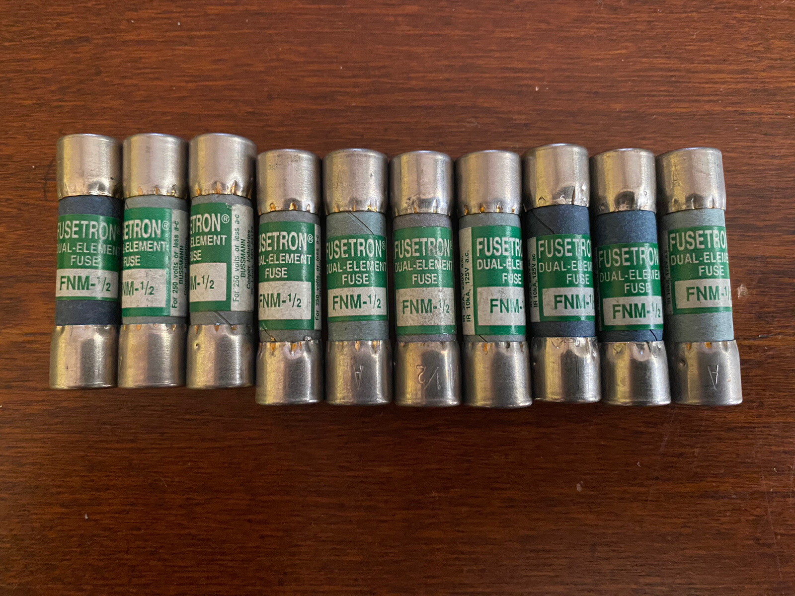 (PACK OF 10) FNM-1/2 FUSETRON BUSSMAN DUAL ELEMENT FUSE | eBay