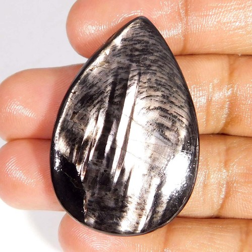 72.9Cts. 100% Natural Power Hypersthene Excellent Pear Cabochon Loose ...