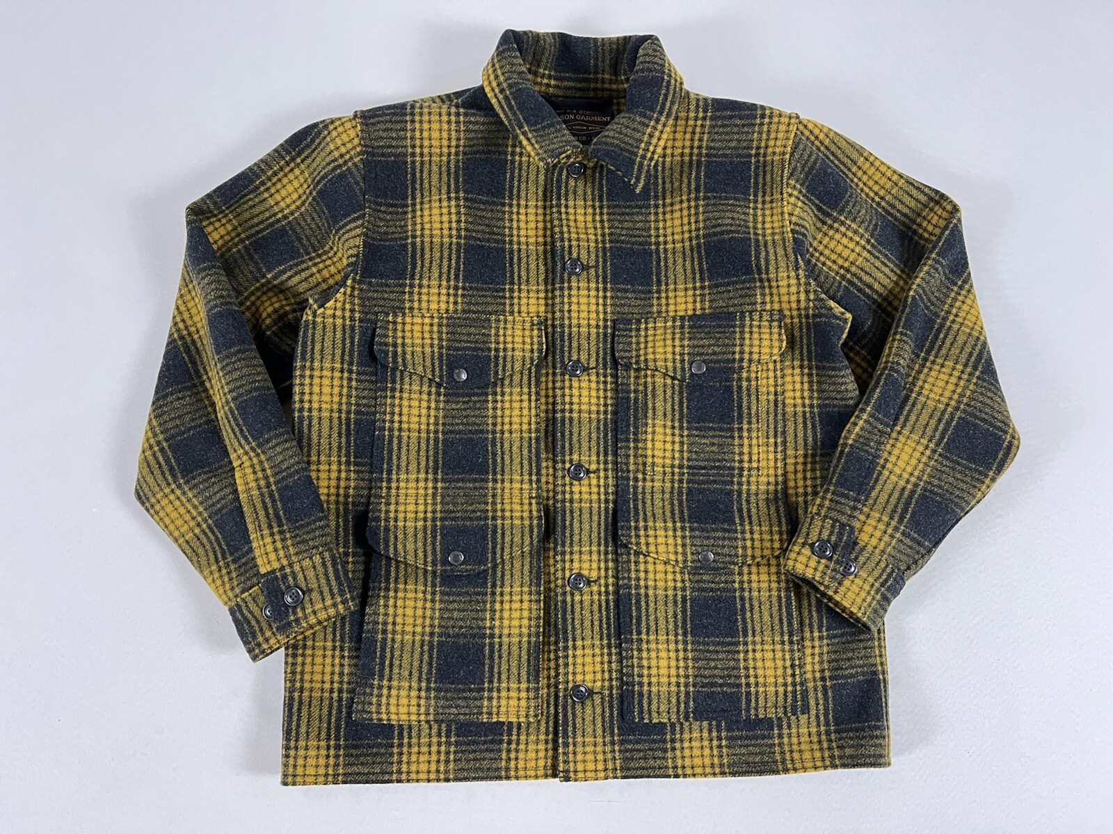 FILSON MACKINAW WOOL CRUISER JACKET GOLD OCHRE OMBRE L NWT SOLD OUT ...