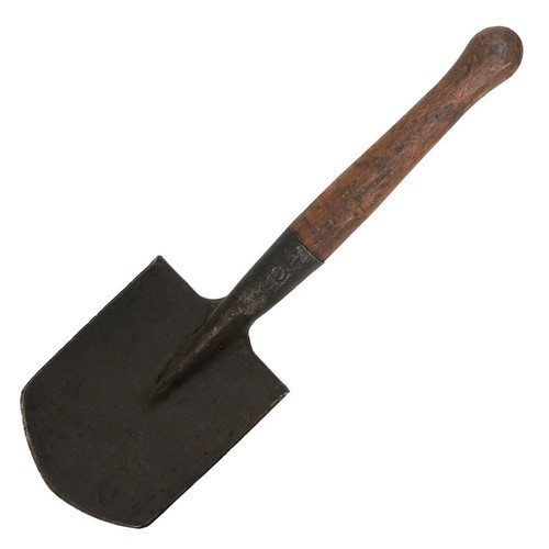 Vintage Romanian Military Army Field Shovel Surplus Steel Wood Handle ...