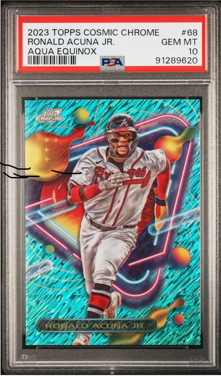 2023 Topps Chrome Cosmic Ronald Acuña Jr. #68 Aqua Equinox | eBay