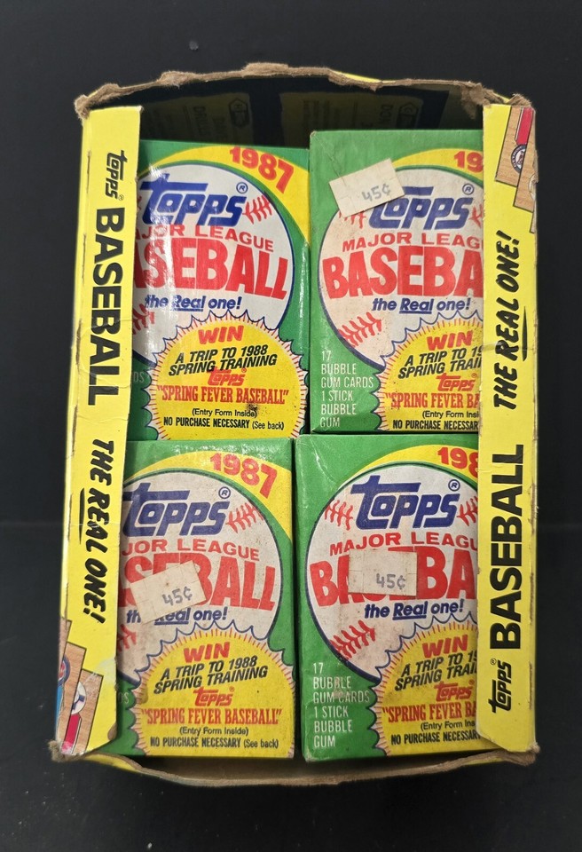 1987 ⚾ Topps Baseball Cards, 1 Unopened Sealed Wax PACK From A Wax Box ...