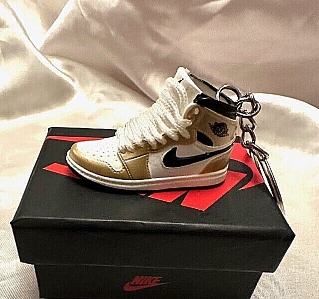 Mini Nike Keyring Sneakers 🔥3D Jordan 1 keychain Trainer Sports Shoe ...