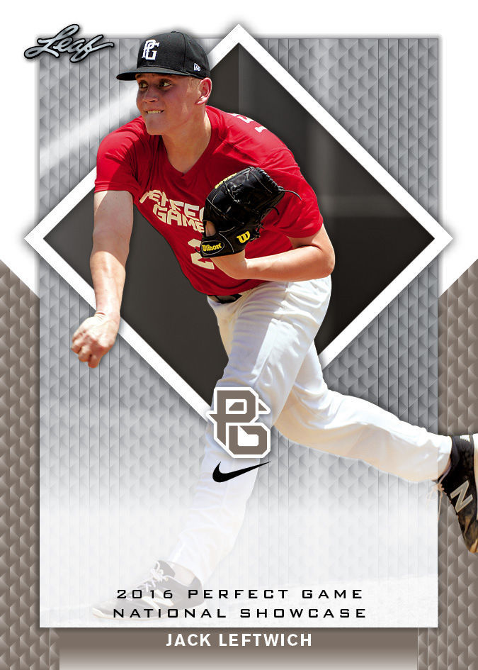 JACK LEFTWICH 2016 LEAF "PERFECT GAME" SHOWCASE ALL-AMERICAN ROOKIE ...