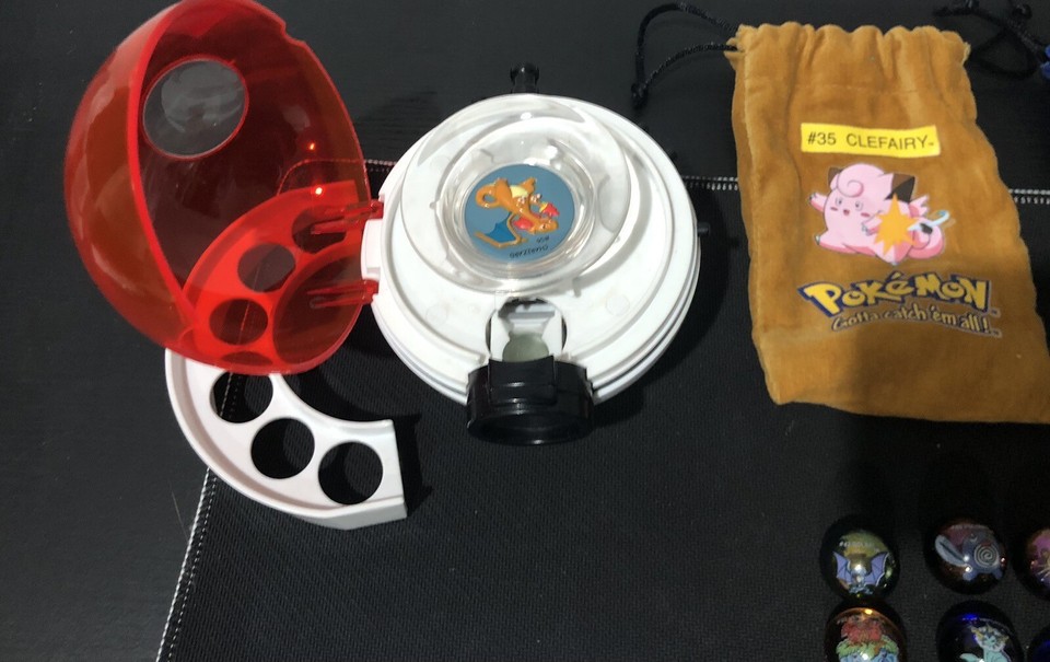 Pokémon Marbles Pouches + Launcher Pikachu Charizard Gengar Dragonite ...