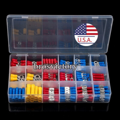 300PCS Insulated Electrical Wire Splice Terminal Spade/Crimp/Ring ...