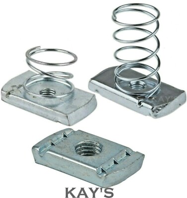 M6 M8 M10 M12 CHANNEL NUTS UNISTRUT TYPE ZEB NUT NO SPRING SHORT/LONG ...