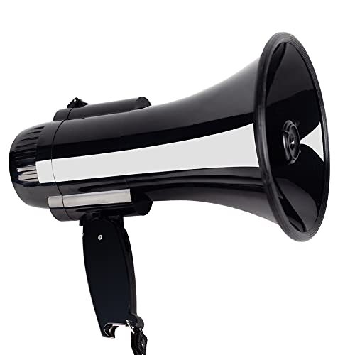 30 Watt Power Portable Megaphone Bullhorn Speaker Voice, Siren/Alarm ...